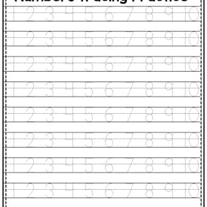 20 Number Tracing Worksheets, Traceable Numbers, Preschool Worksheets ...