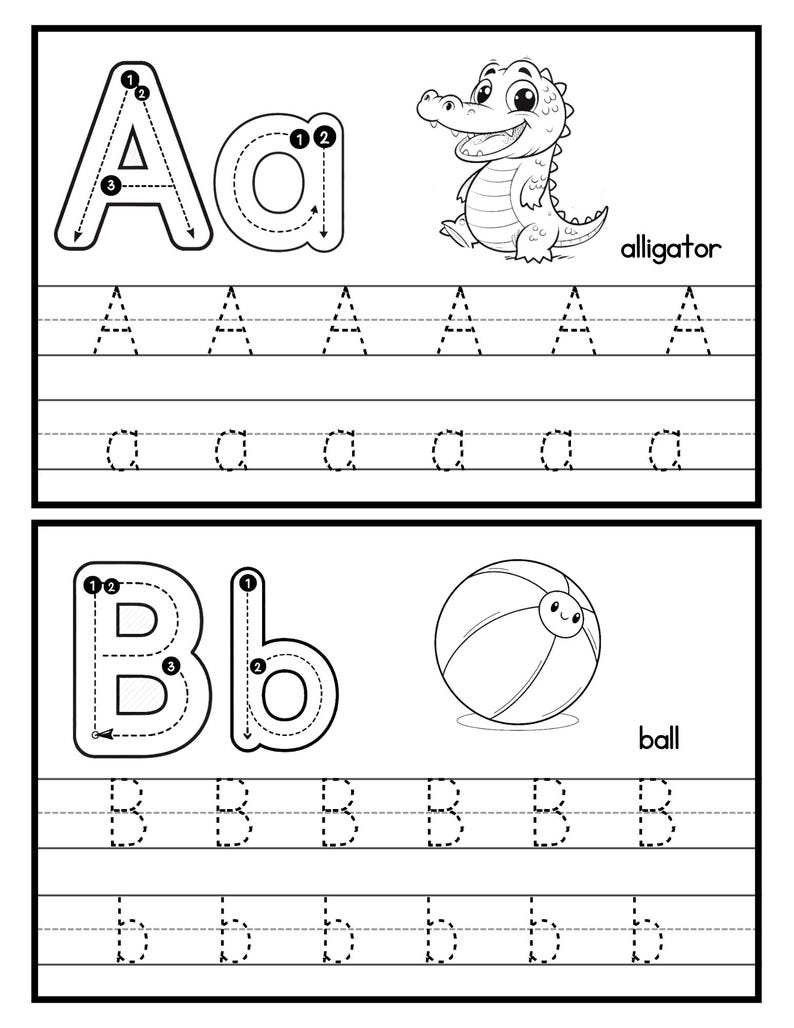 26 ABC Phonics Tracing Cards. Preschool- Kindergarten Printable ...