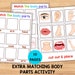 Body Parts Matching Game Bundle Activity Printable, Toddler Busy Book ...