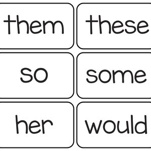 100 Printable Fry's First Hundred Sight Word Flashcards. Kindergarten ...