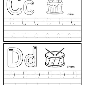 26 ABC Phonics Tracing Cards. Preschool- Kindergarten Printable ...