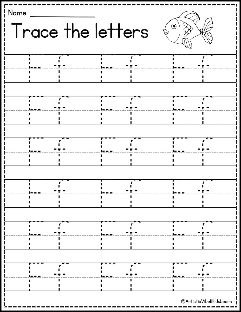 26 Printable Trace the Alphabet Worksheets. Preschool-kdg Phonics ...