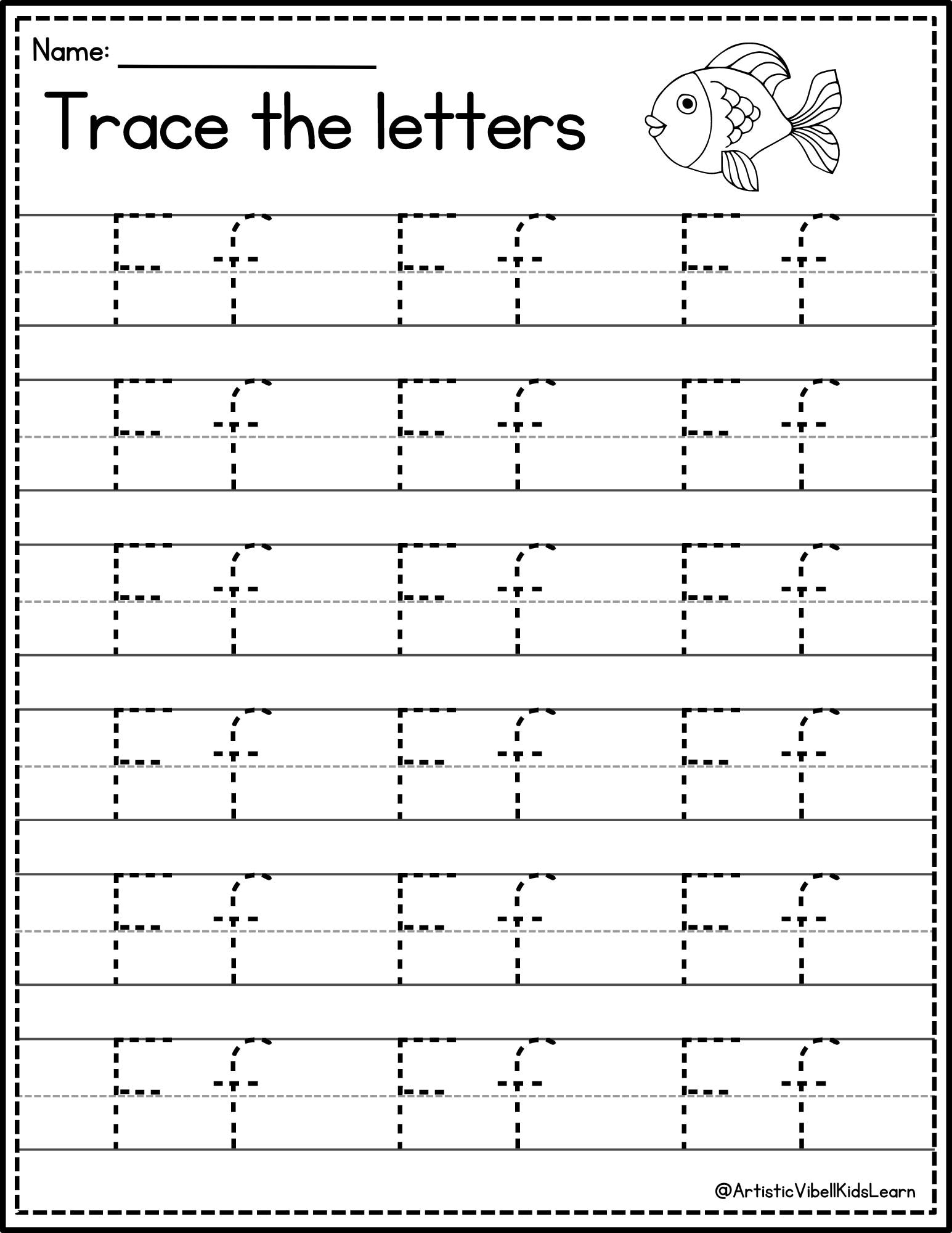 26 Printable Trace the Alphabet Worksheets. Preschool-kdg Phonics ...