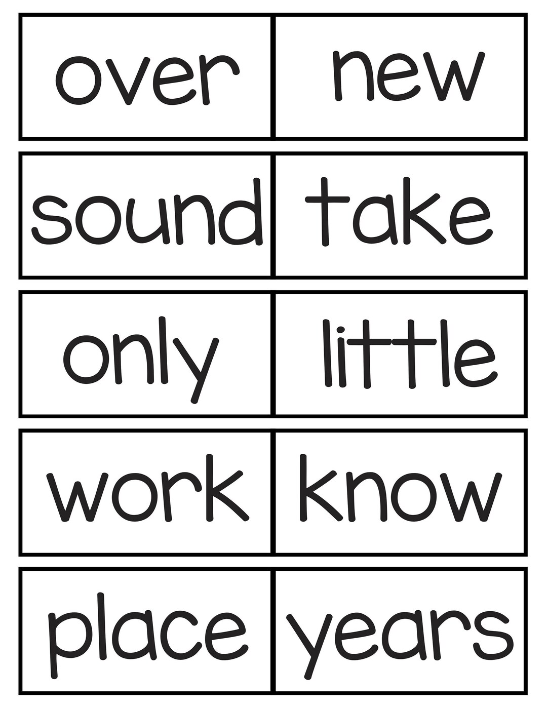 100 Printable Fry's Second Hundred Sight Word Flashcards. 1st -2-3 ...
