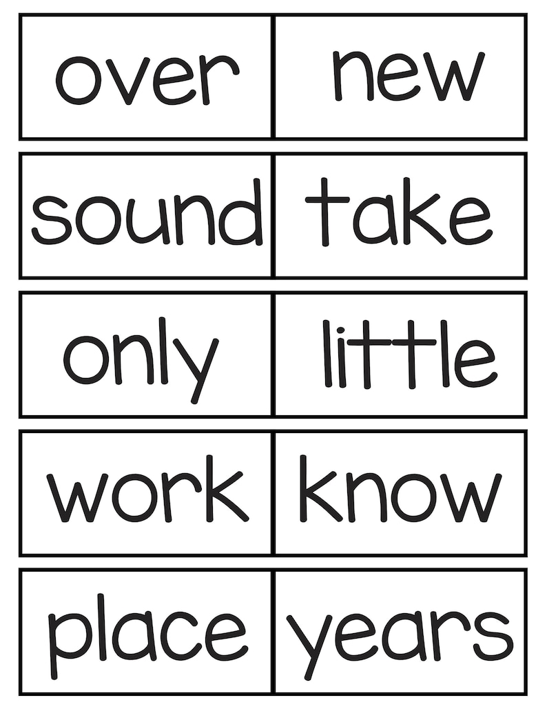 100 Printable Fry's Second Hundred Sight Word Flashcards. 1st 2-3 Grade ...