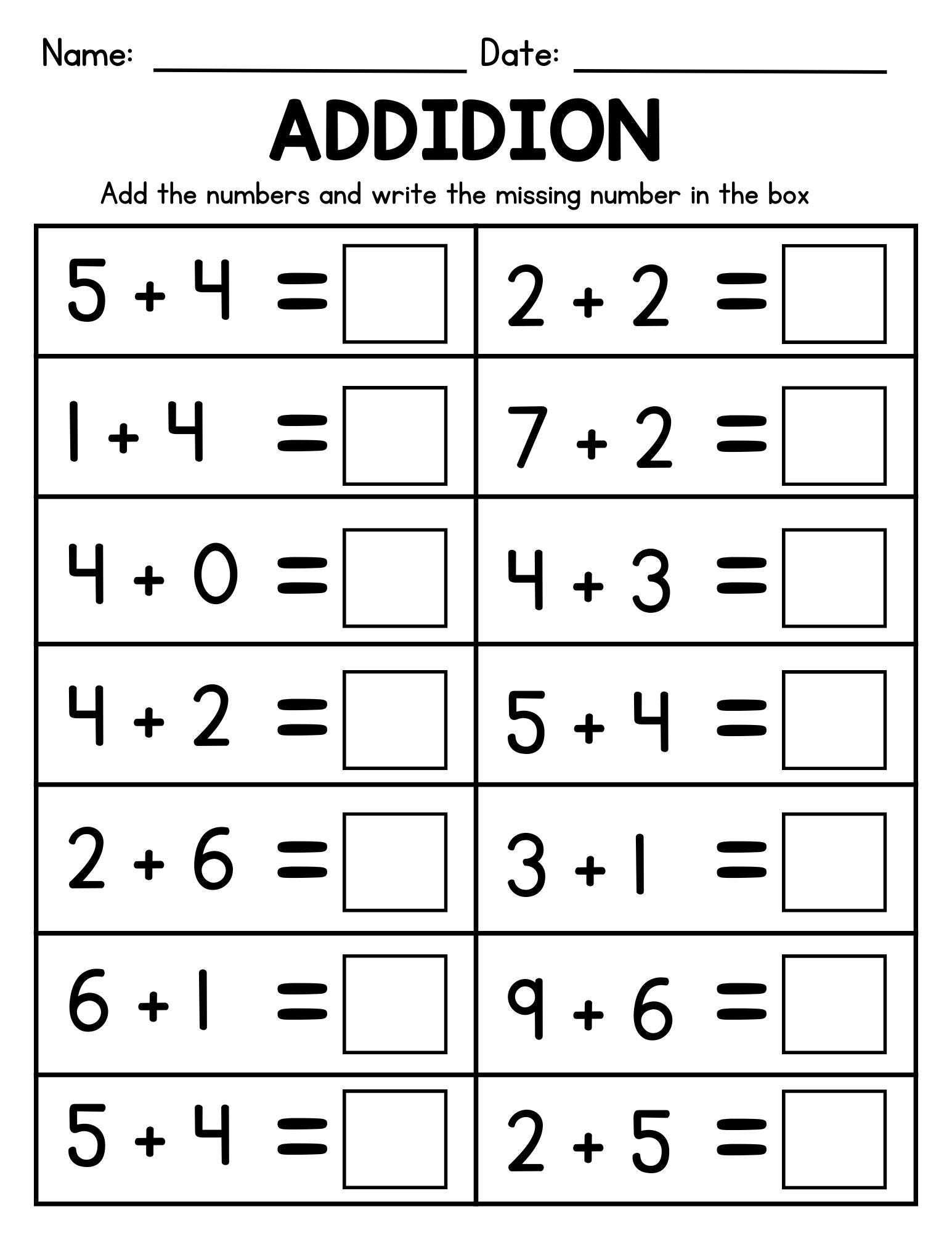 Hojas De Trabajo De Matemáticas De Mad Minutes Para Estudiantes De ...