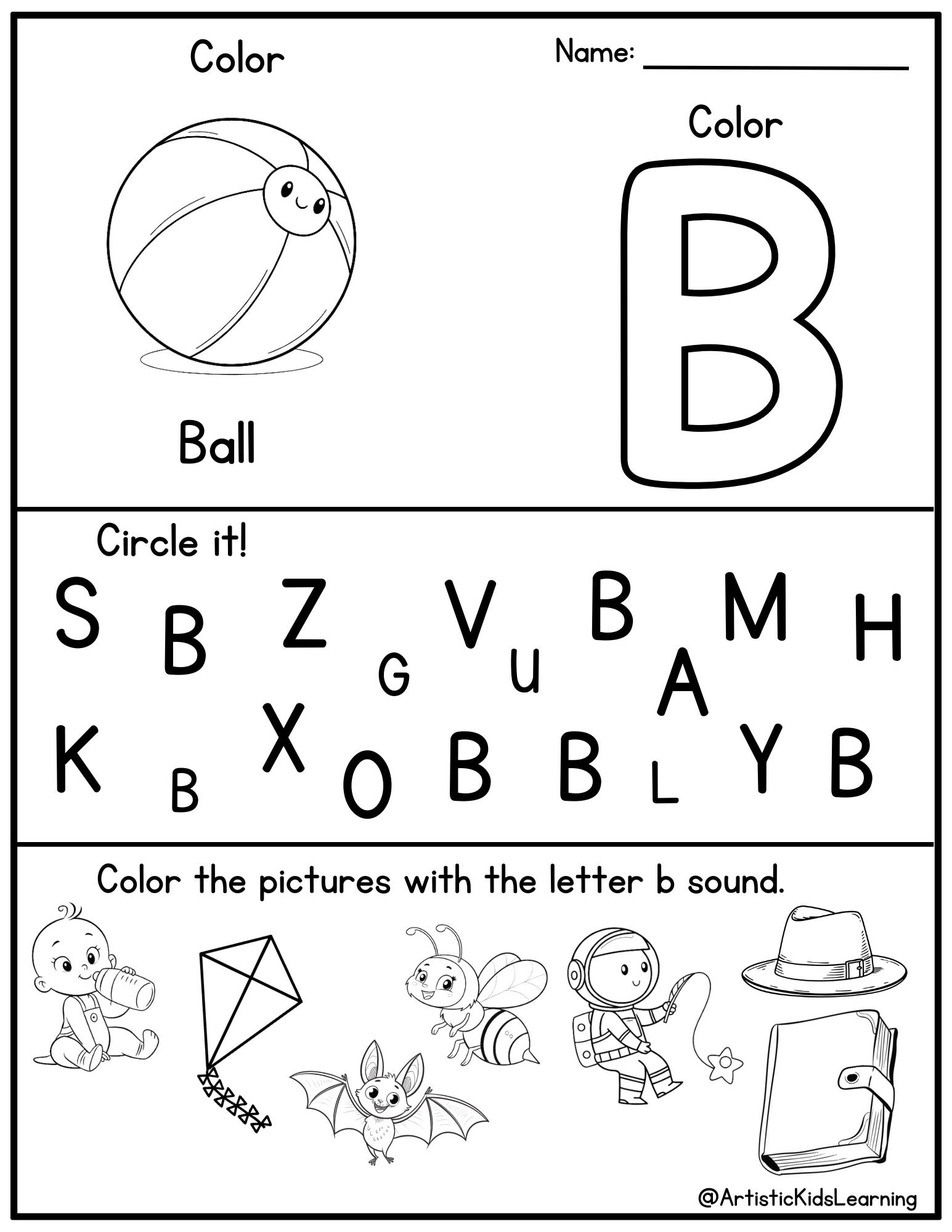 26 Printable Alphabet Letter Sounds Worksheets. Preschool-kindergarten ...