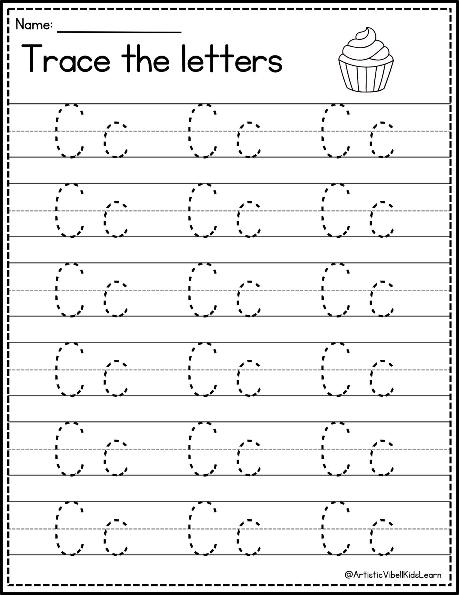 26 Printable Trace the Alphabet Worksheets. Preschool-kdg Phonics ...