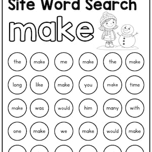 100 Printable Let's Find Fry 1st Hundred Sight Words Find Worksheets ...
