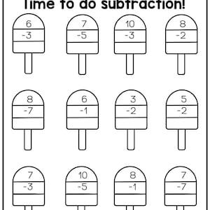 57 Math Worksheets Kindergarten-1st Grade. No Prep Addition and ...