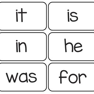 100 Printable Fry's First Hundred Sight Word Flashcards. Kindergarten ...
