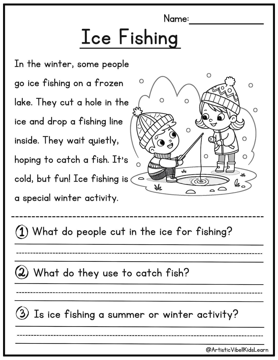 January Reading Comprehension Passages Kindergarten 1st Grade ...