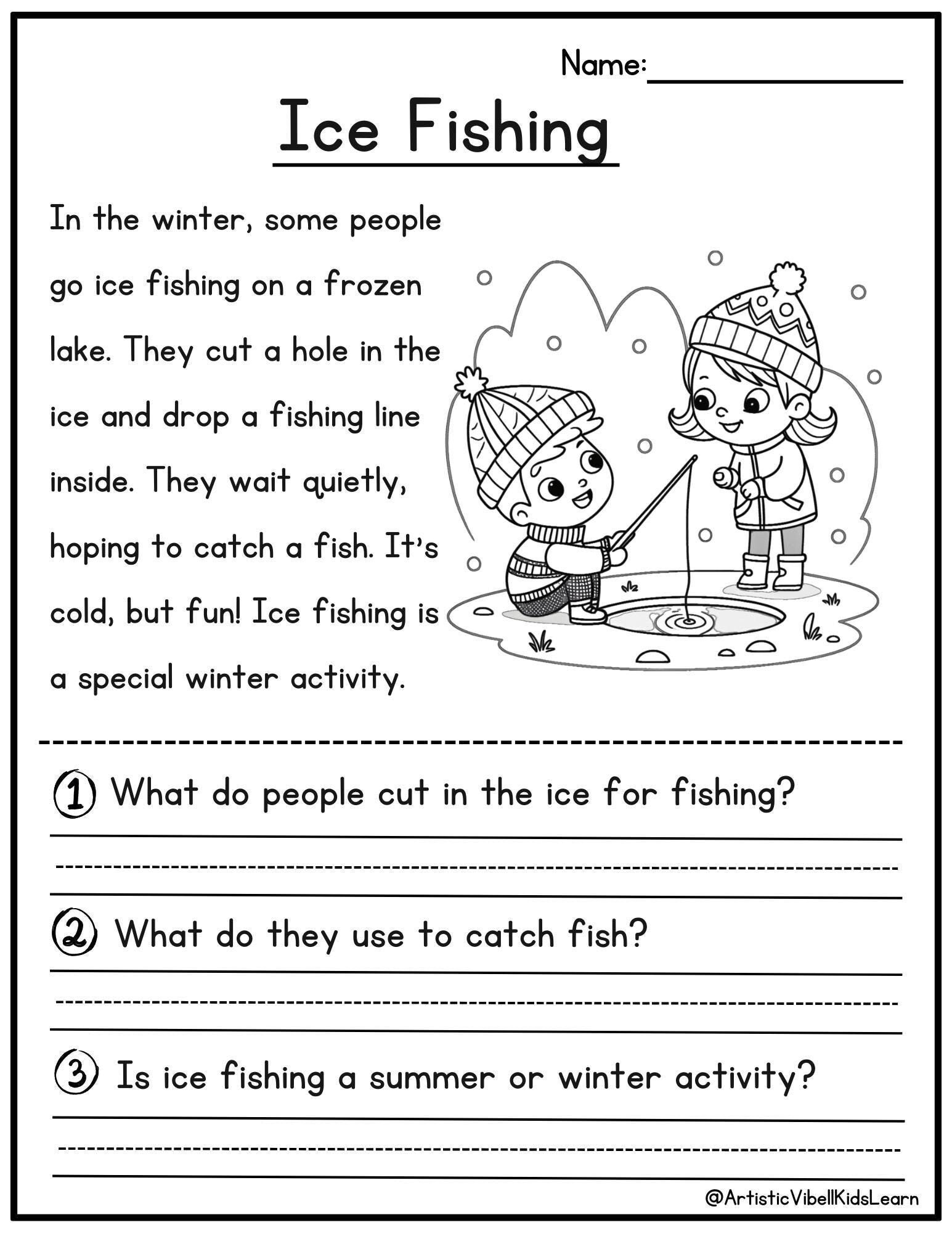 January Reading Comprehension Passages Kindergarten 1st Grade ...