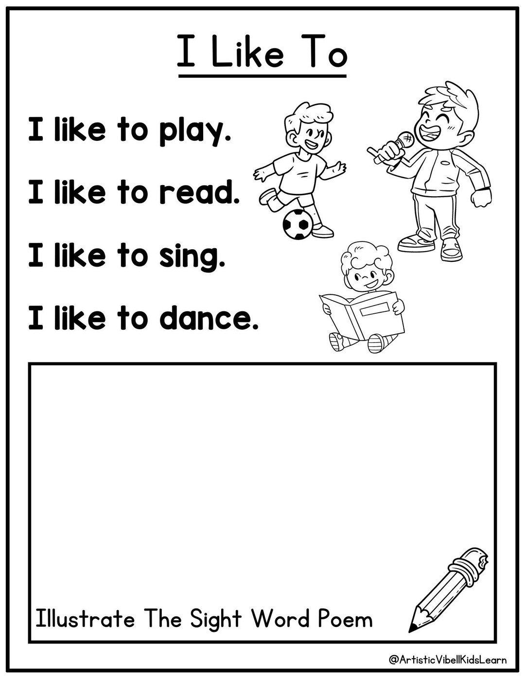 50 Printable Fry's Sight Word Poems Pages Reading Sentences and ...