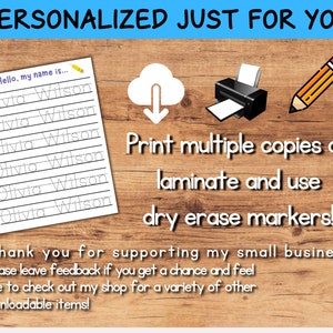 Name Tracing Custom Worksheet / First & Last Name Tracing Name ...