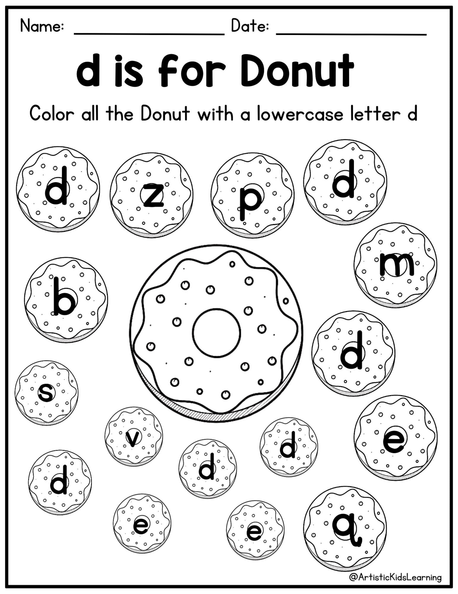 26 Printable Alphabet Lowercase Dab It Worksheets | Preschool-kdg ...