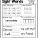 40 Printable Let's Learn Fry 1st Forty Sight Words Worksheets ...