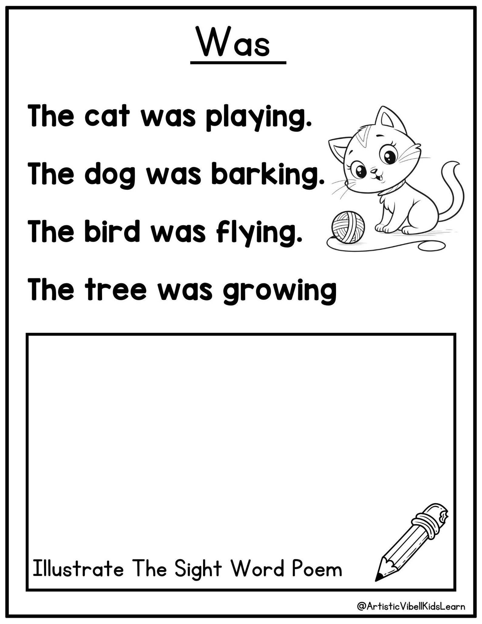 Sight Word Poems 50 Printable Fry's Sight Word Pages Reading Sentences ...