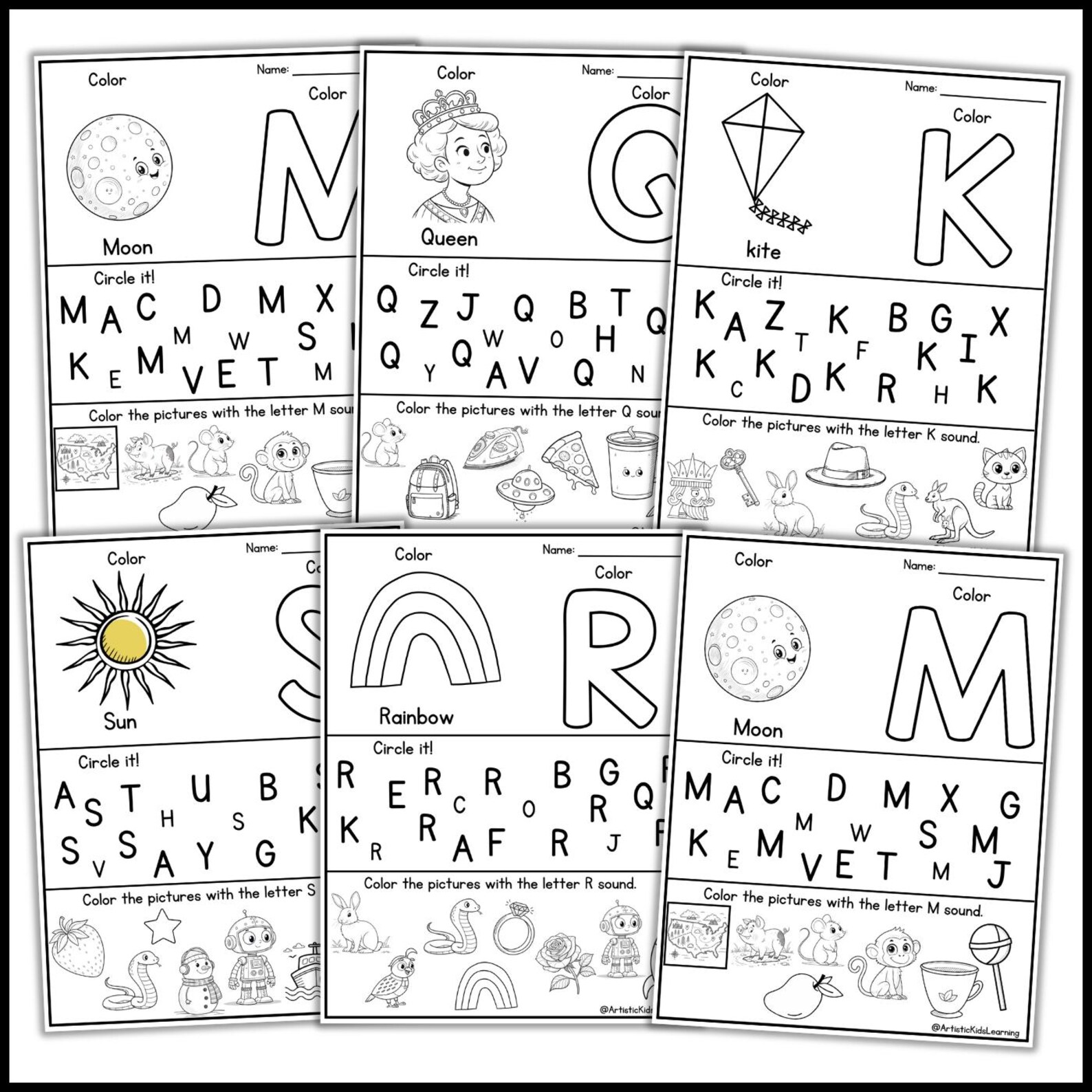 Alphabet Letter Worksheets | Letter Recognition, Sounds & Tracing ...