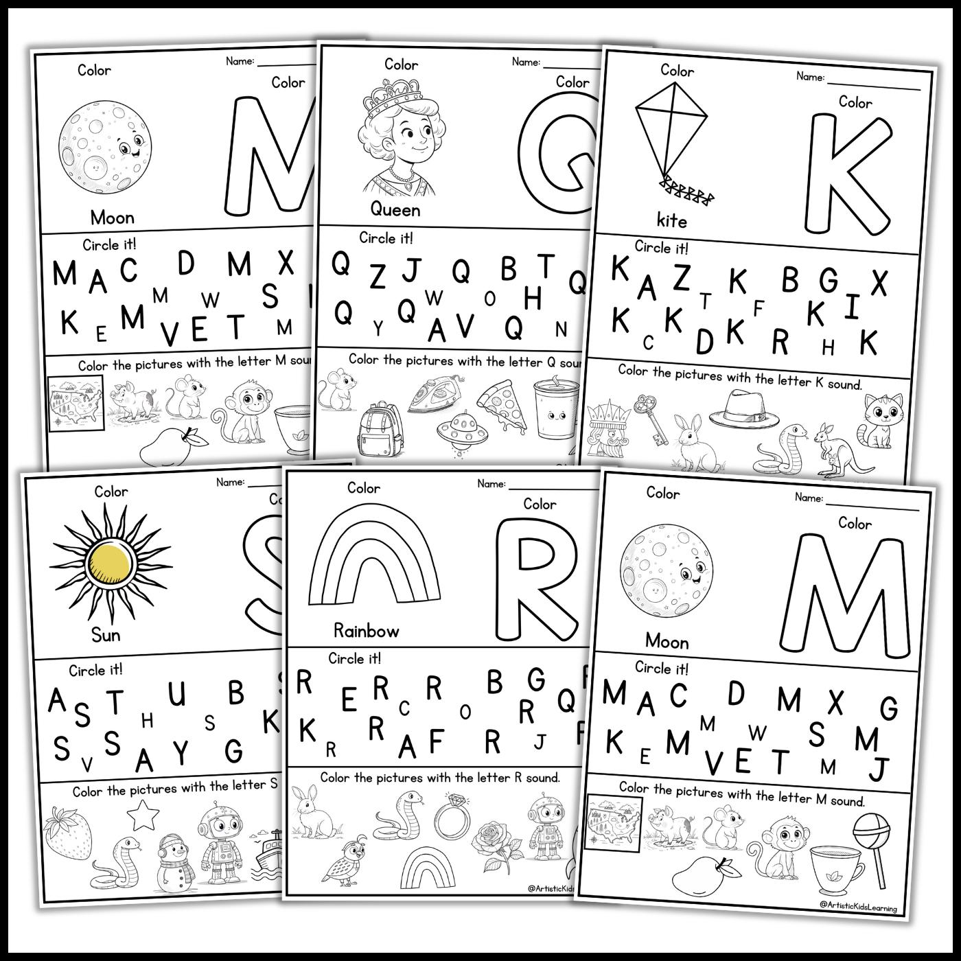 Alphabet Letter Worksheets | Letter Recognition, Sounds & Tracing ...