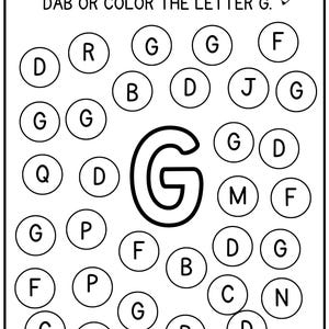 26 Printable Alphabet Uppercase Dab It Worksheets. Preschool-kdg ...