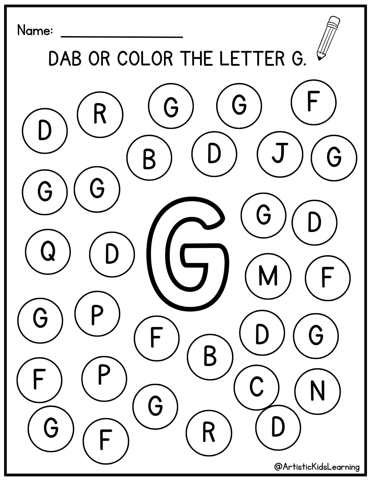 26 Printable Alphabet Uppercase Dab It Worksheets. Preschool-kdg ...