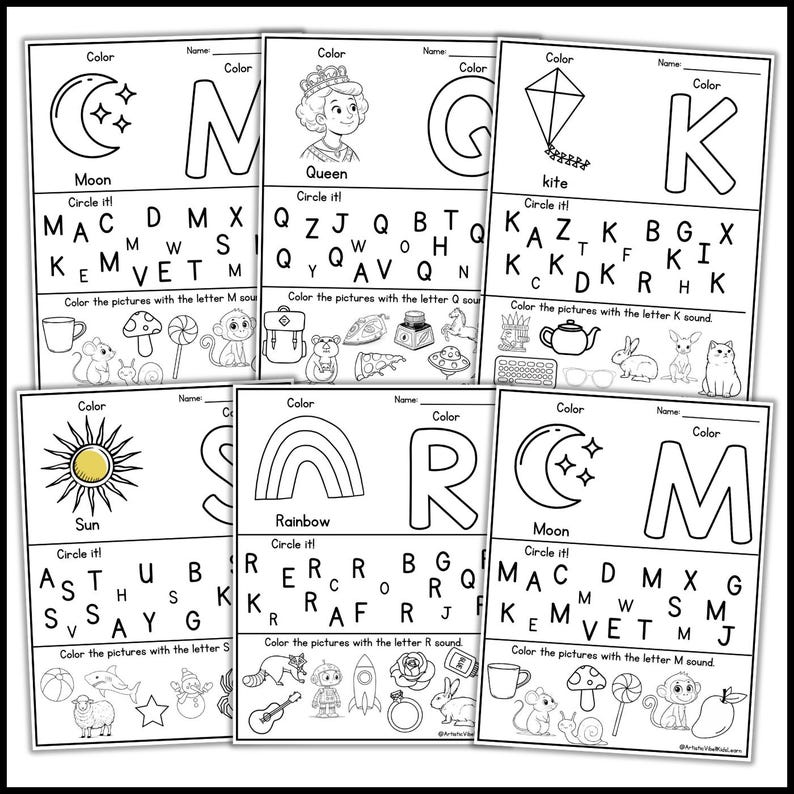 Alphabet Letter Worksheets Letter Recognition, Sounds & Tracing ...