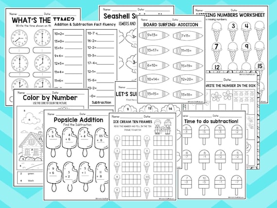 Subtraction Worksheets 1st Grade Pdf 1st Grade Addition And