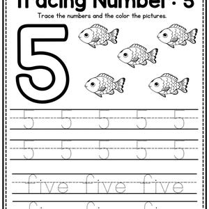 Numbers 1-20 Trace, Count, and Color Worksheets Preschool Numbers ...
