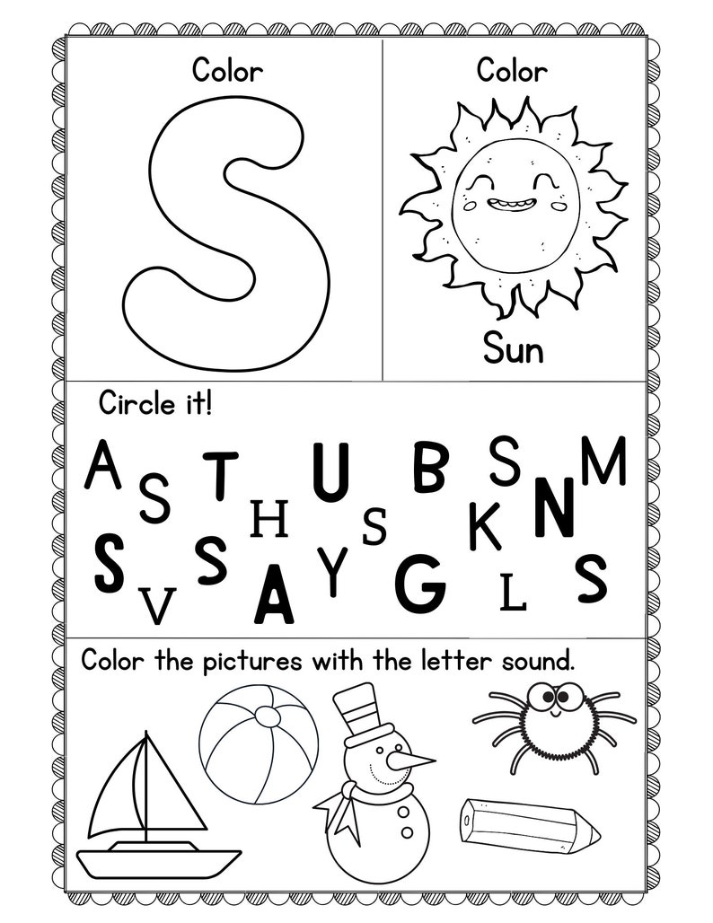 Alphabet Letter Worksheets Letter Recognition Sounds & Tracing ...