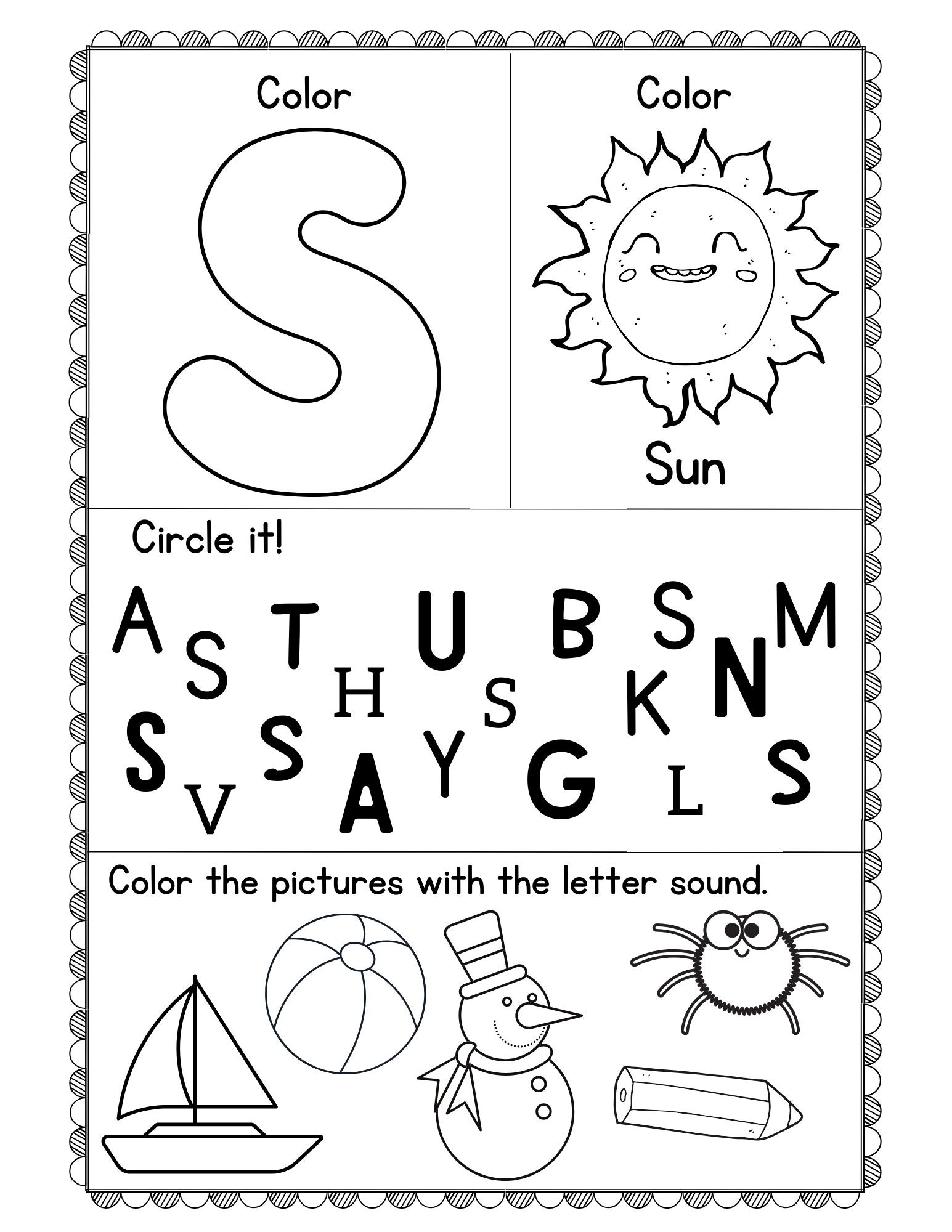 Alphabet Letter Worksheets Letter Recognition Sounds & Tracing ...