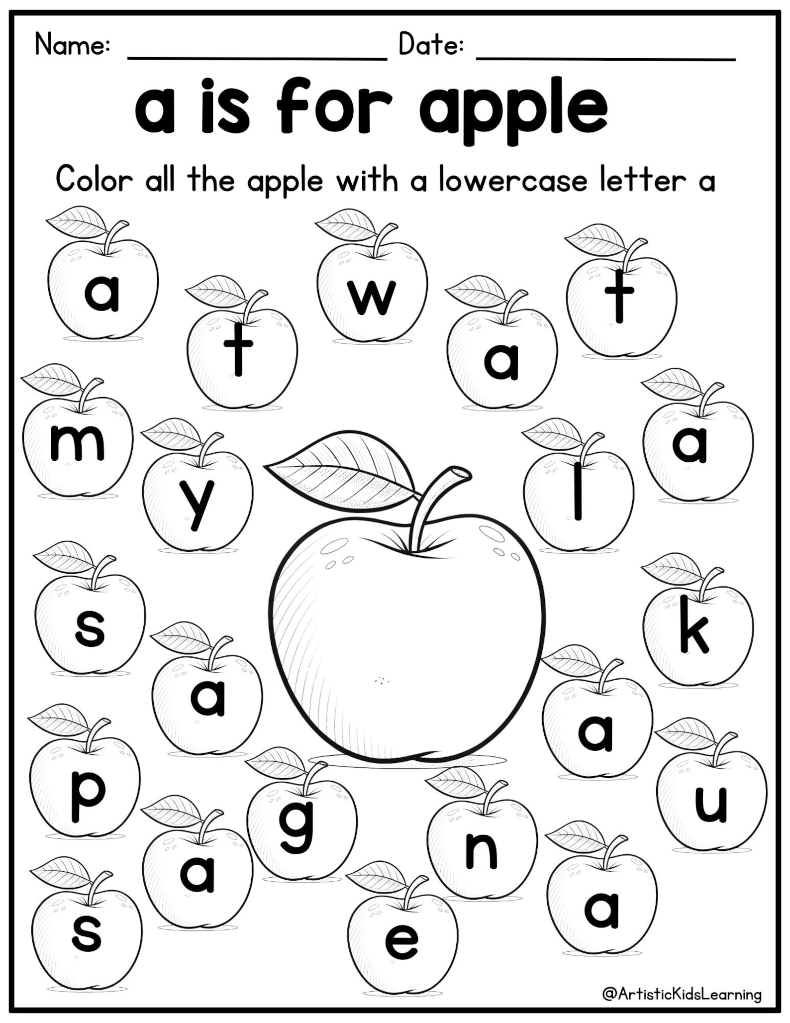 26 Printable Alphabet Lowercase Dab It Worksheets | Preschool-kdg ...