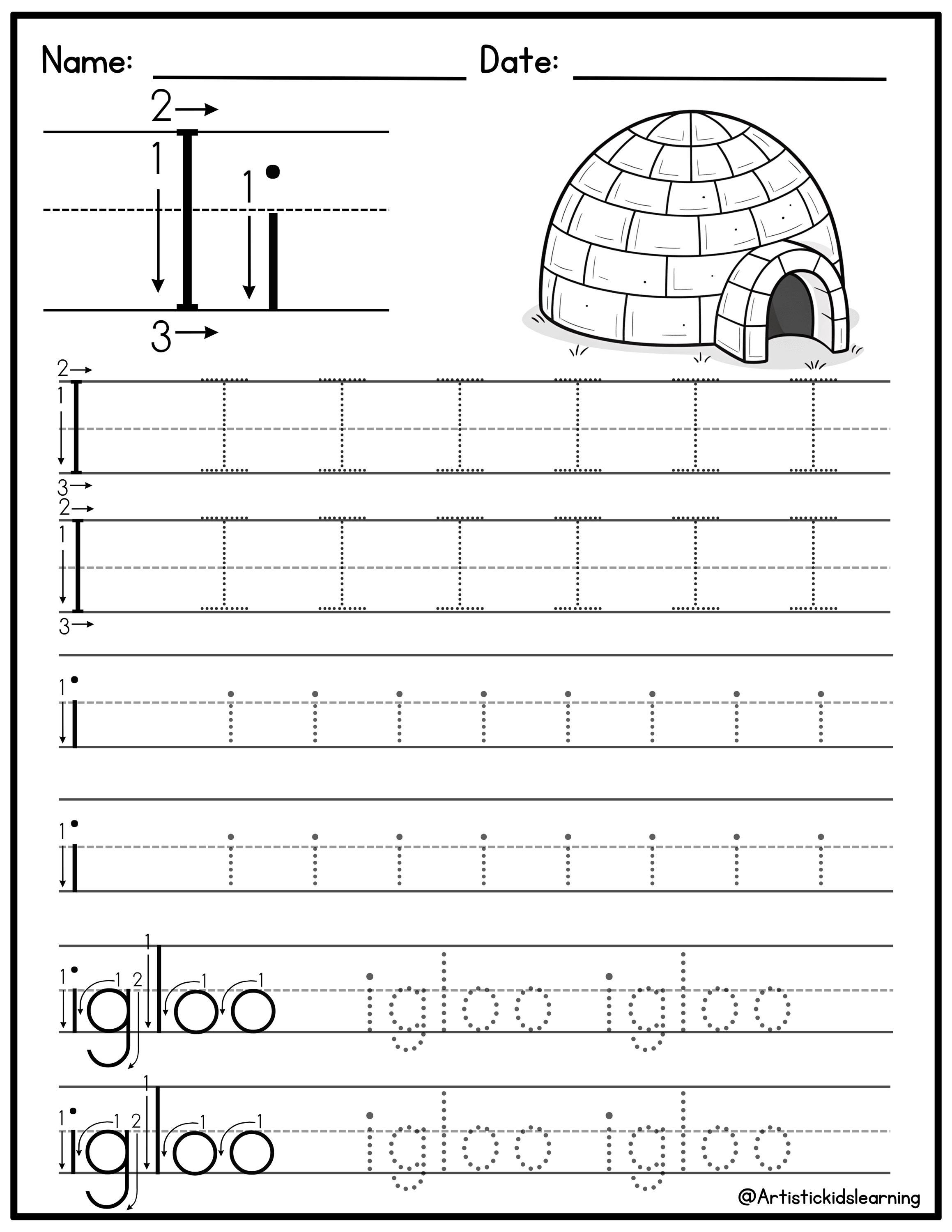 26 Printable Trace the Alphabet I Know My Letters Worksheets. Preschool ...