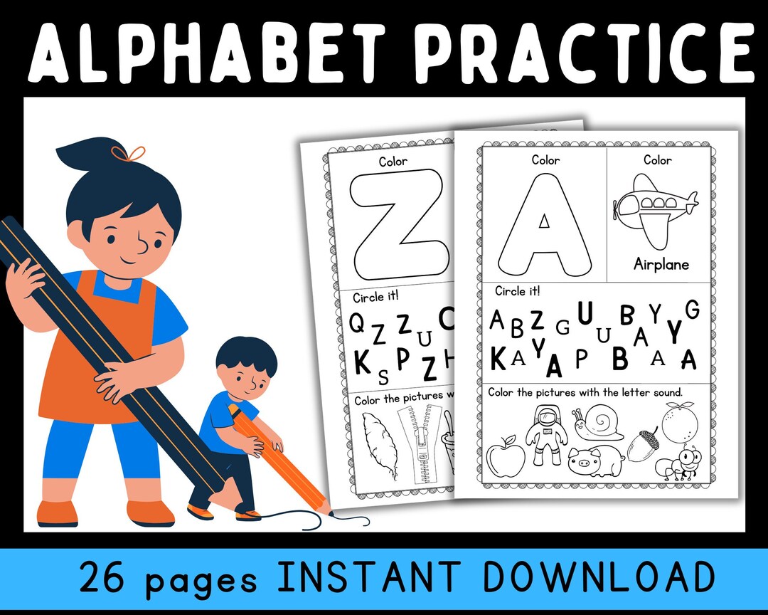Alphabet Letter Worksheets Letter Recognition Sounds & Tracing ...