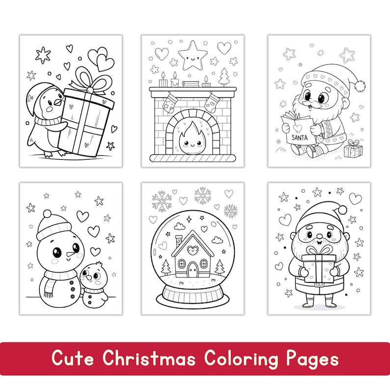 25 Cute Christmas Coloring | Kids Coloring Pages | Christmas Coloring ...