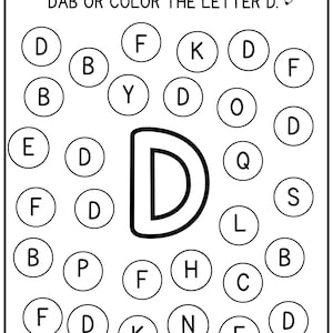 26 Printable Alphabet Uppercase Dab It Worksheets. Preschool-kdg ...
