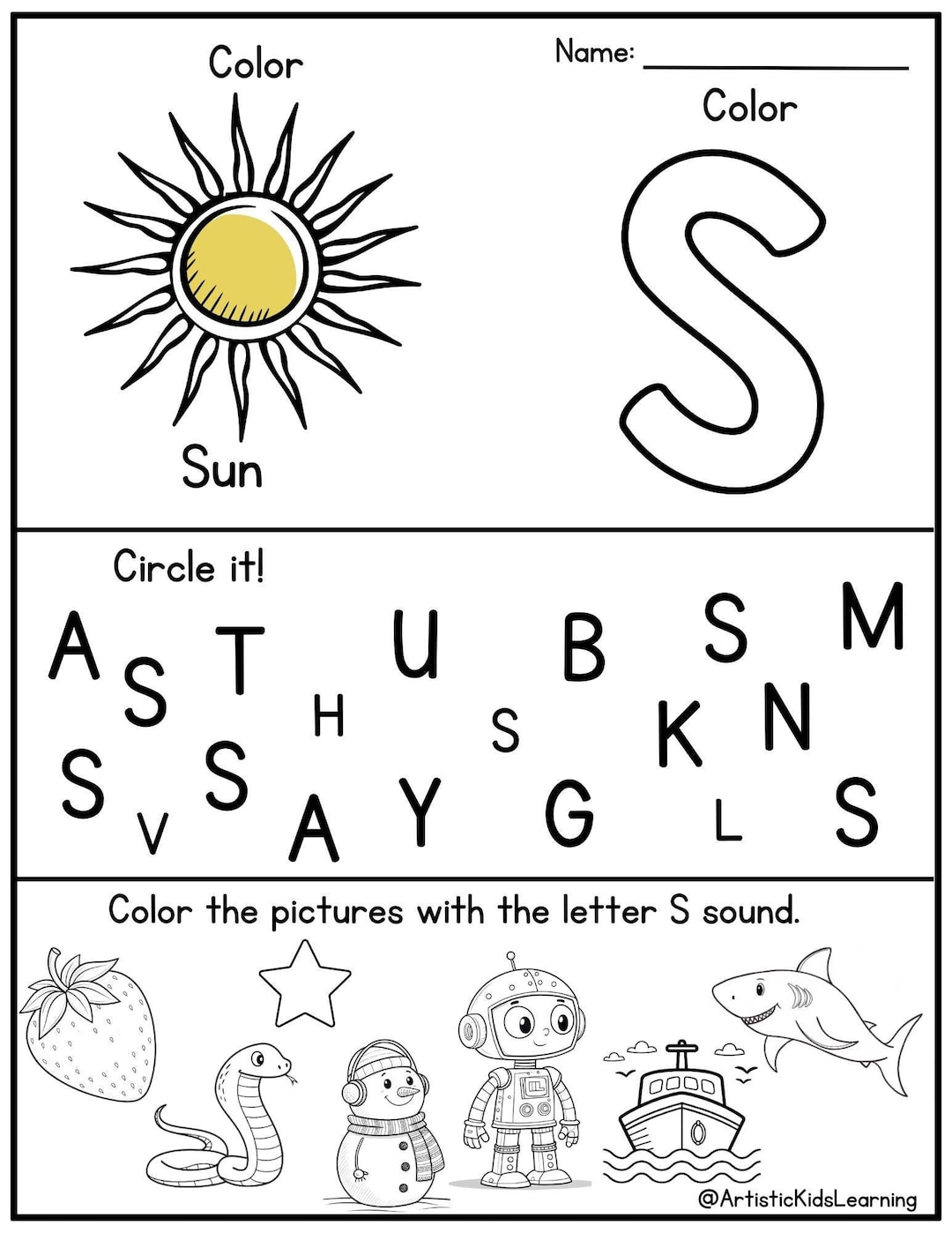 26 Printable Alphabet Letter Sounds Worksheets. Preschool-kindergarten ...