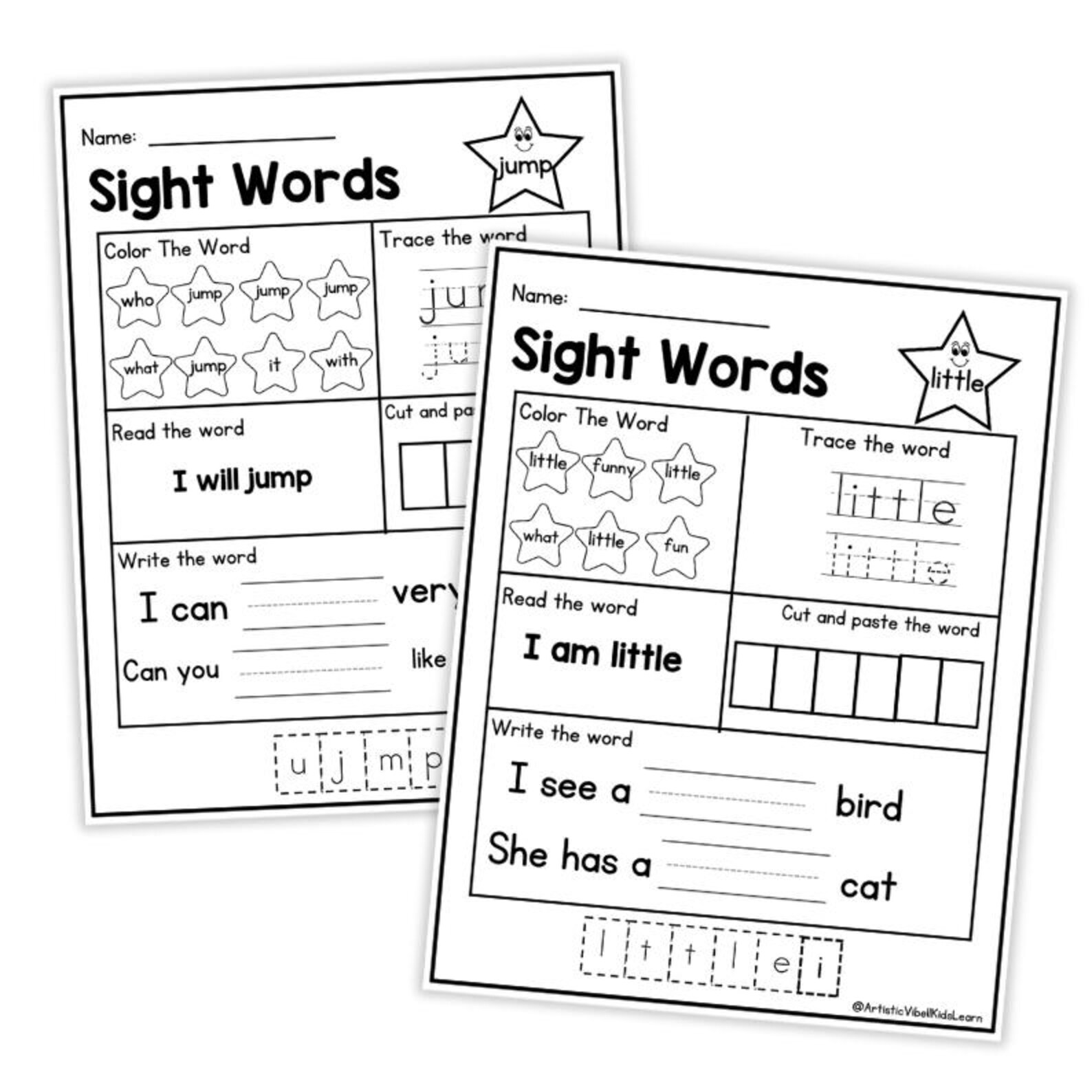 40 Printable Let's Learn Fry 1st Forty Sight Words Worksheets ...
