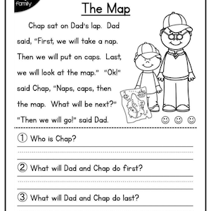 50 Kindergarten 1st Grade Reading Comprehension Passages Worksheets ...