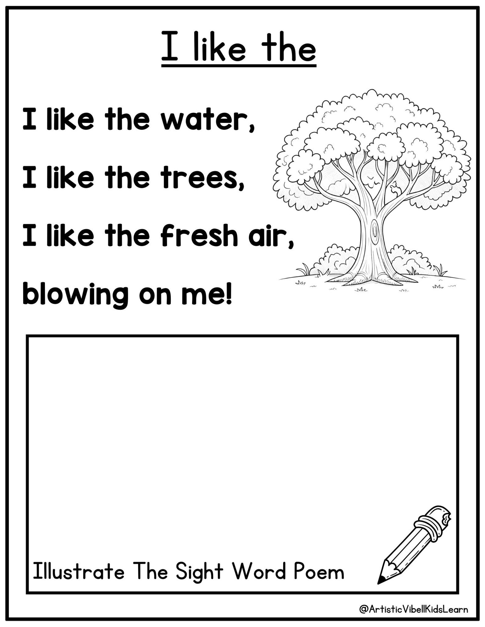 50 Printable Fry's Sight Word Poems Pages Reading Sentences and ...