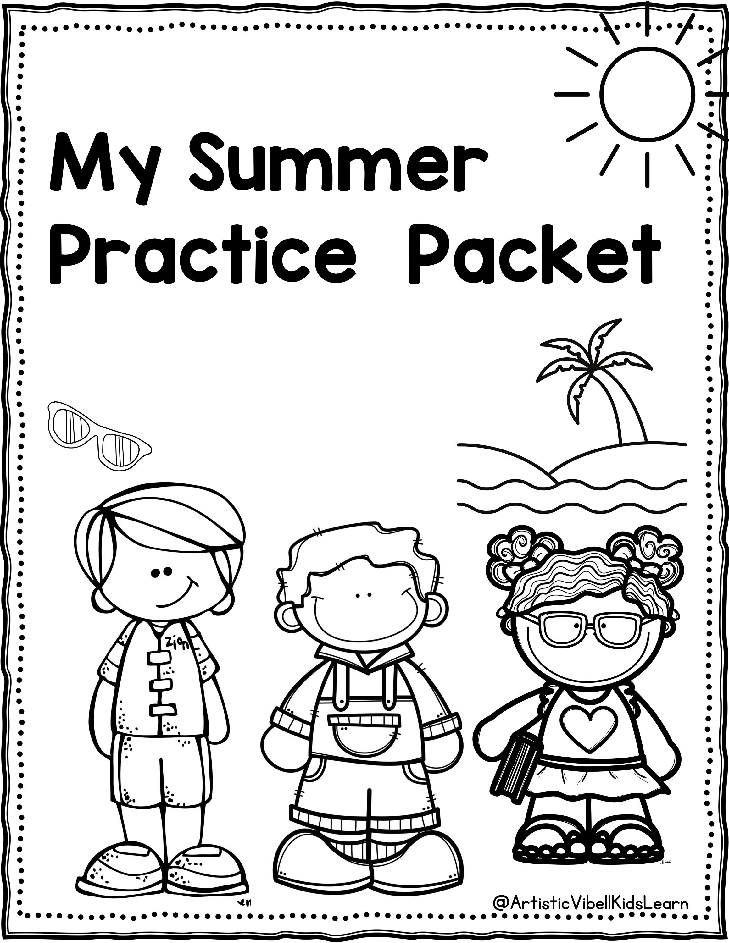 90 Kindergarten Summer Review Packet End of the Year Math and Reading ...
