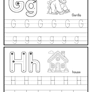 26 ABC Phonics Tracing Cards. Preschool- Kindergarten Printable ...