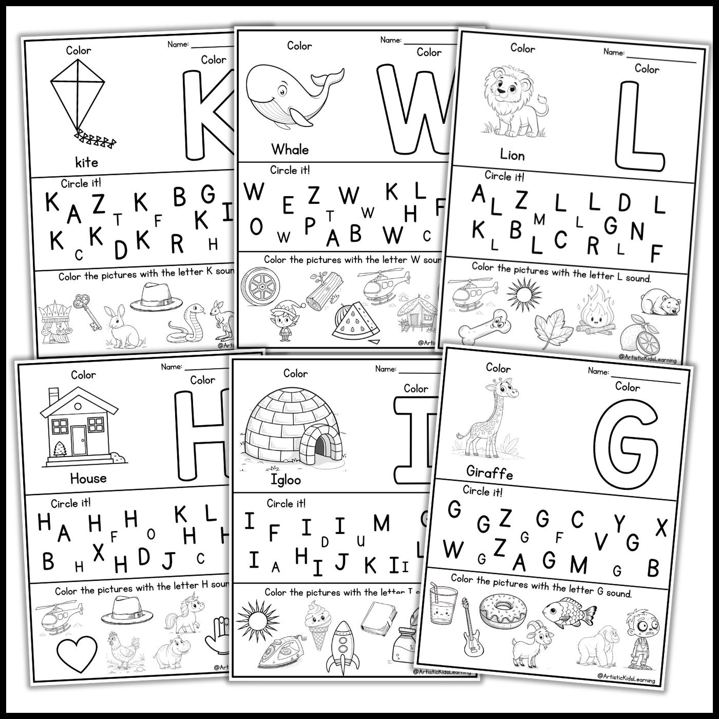 Alphabet Letter Worksheets | Letter Recognition, Sounds & Tracing ...