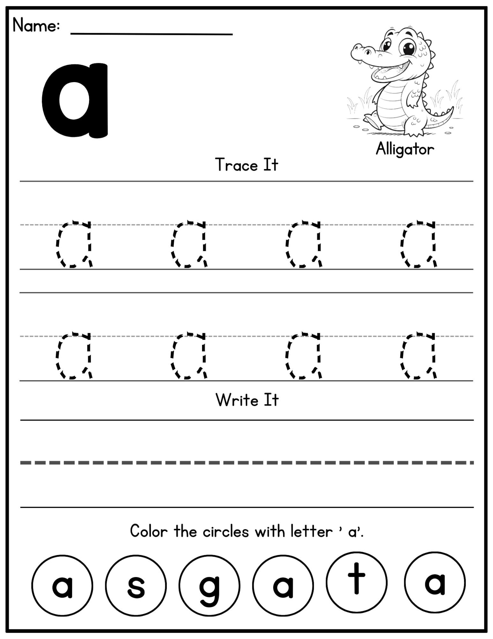 Alphabet Lowercase Worksheet 26 Printable I Know My Letters Worksheets ...