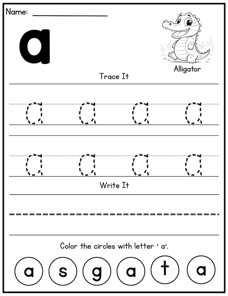 Alphabet Lowercase Worksheet 26 Printable I Know My Letters Worksheets ...