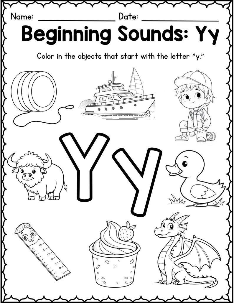 Alphabet Beginning Sounds Coloring Pages Beginning Sounds Worksheets ...