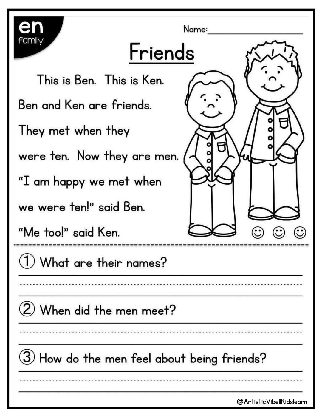 100 Kindergarten 1st Grade Reading Comprehension Passages Worksheets ...