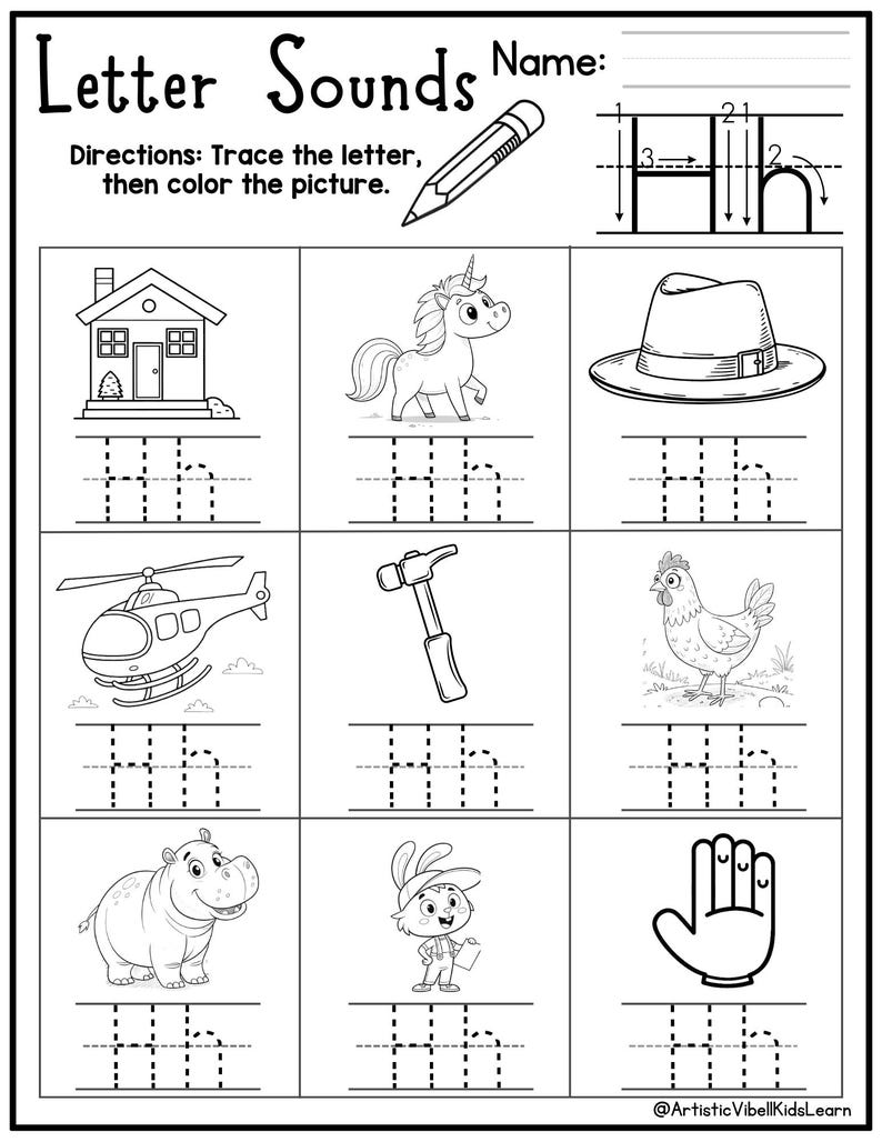 26 Printable Alphabet Letter Sounds Worksheets. Kindergarten ...