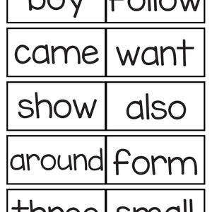 100 Printable Fry's Second Hundred Sight Word Flashcards. 1st -2-3 ...
