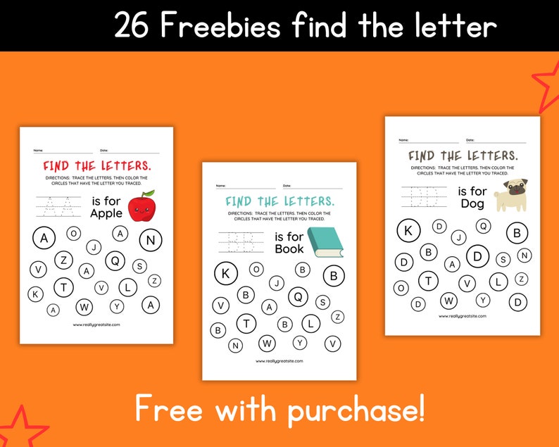 Alphabet Letter Worksheets Letter Recognition, Sounds & Tracing ...